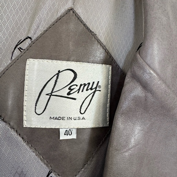 Remy Leather | Jackets & Coats | Remy Beautiful Gray Lambskin Leather ...